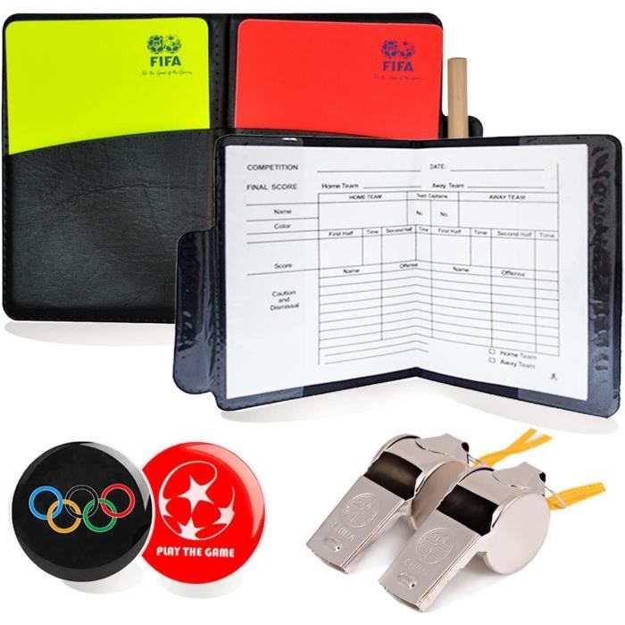 Ruikdly Cartes d'arbitre de Football Cartons Jaune et Rouge Métal ...