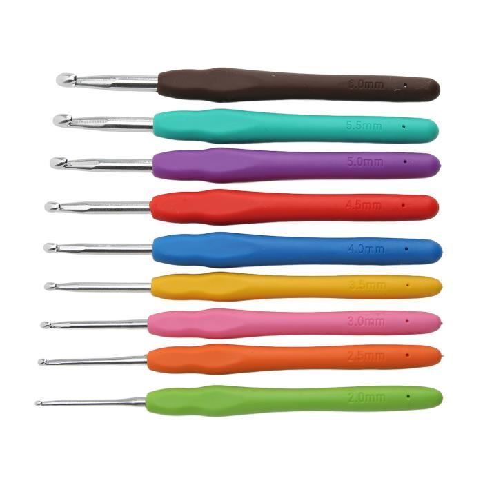 Tbest ensemble de crochets 9 Pcs Crochet Crochets Multi Tailles Doux ...