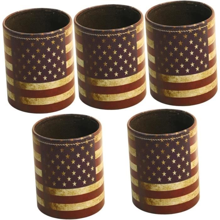 5 Pièces Rouge National Usa Motif École Crayon Brosse Seau Table Classe ...