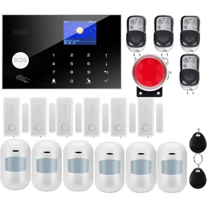 Alarme En Anneau Clavier Tactile Tuya Wifi Gsm Maison Cambrioleur ...