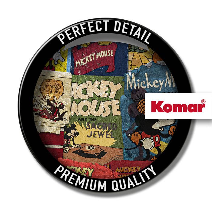 Papiers peints photos - KOMAR - Disney BD Mickey (forme tête) - Intissé ...