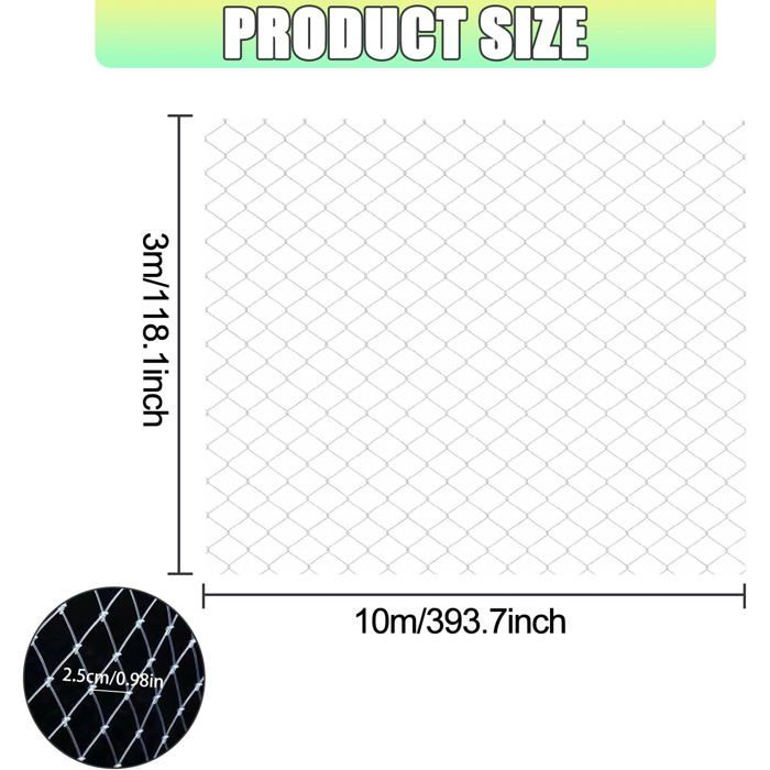 Filet de protection pour balcon - SIGHTMARK - 10x3 m - Nylon haute ...