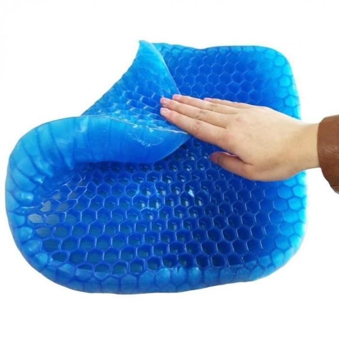 Coussin gel anti-escarres transparent 37x30x4cm assise prolongés ...