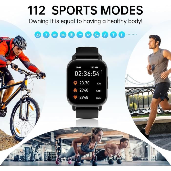 Montre Connectée Homme Femmes Avec Appels Bluetooth, 1,85''Smartwatch ...