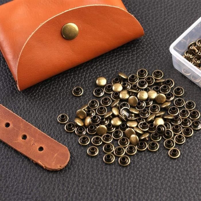 RIVET,silver 6mmx5mm--ensemble de 100 Rivets métalliques à Double ...