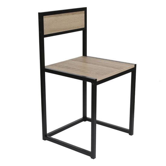Otalia - Ensemble Table et 2 Chaises Métal et Aspect Bois - Cdiscount ...
