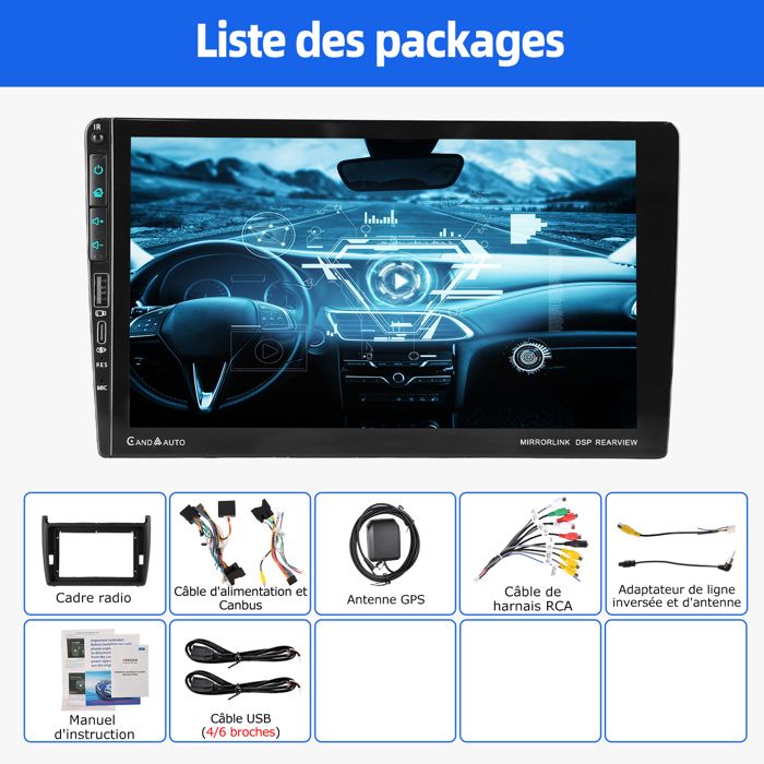 Autoradio Android pour VW Polo - ESSGOO - Écran tactile 9 pouces ...