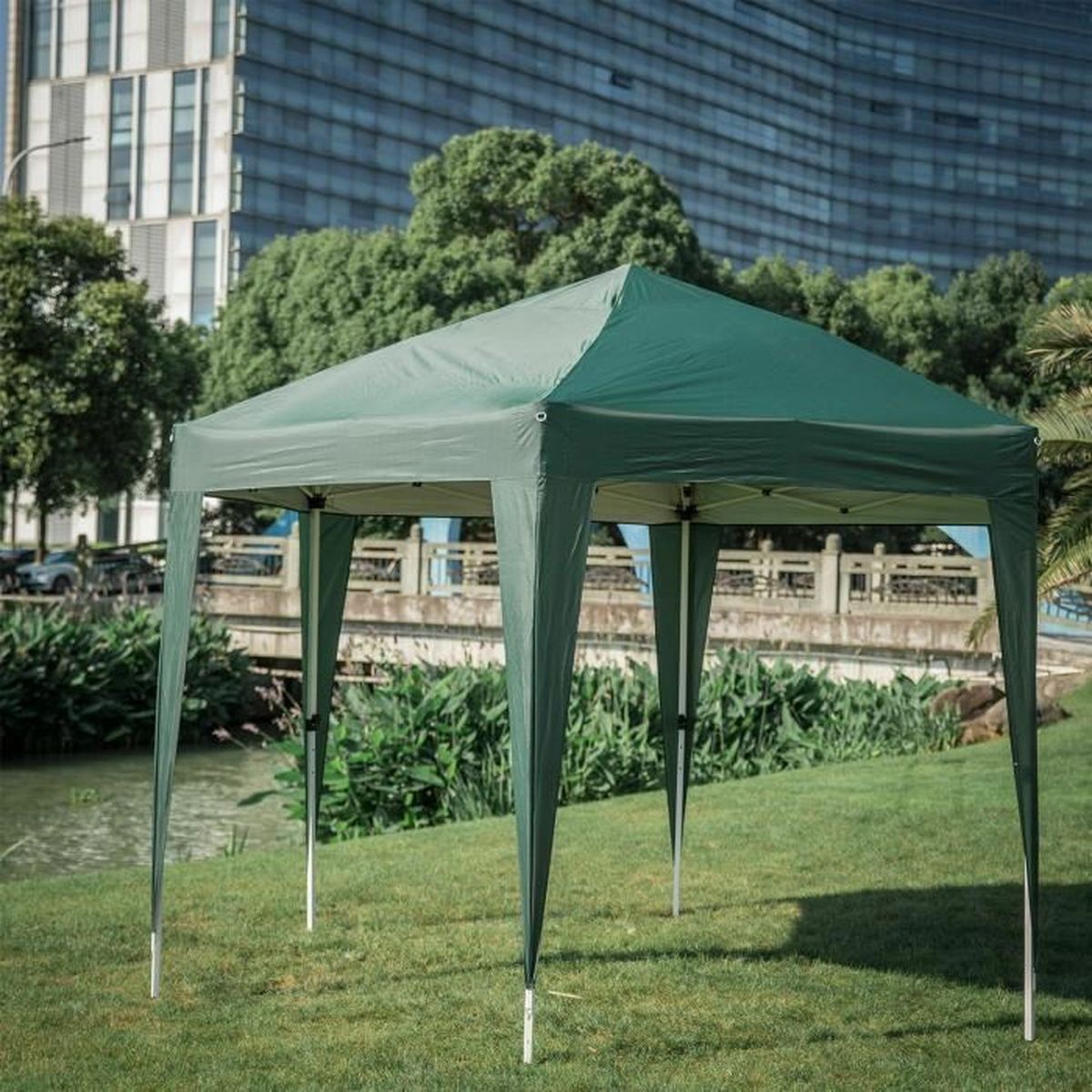Tonnelle tente de reception pliante pavillon chapiteau barnum 3x3m Vert ...