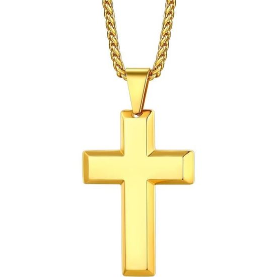 Croix Chretienne Ras Du Cou Acier Inoxydable Bijoux Religieux Pour ...