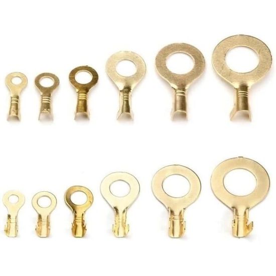 Cosses à anneau Connecteurs à sertir pour fils Kit de bornes de connexion à œil Accessoires, 300 ...