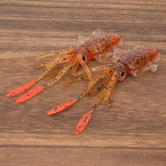 Sonew Calamar Leurre de poisson 2pcs forme de calmar appât souple ...