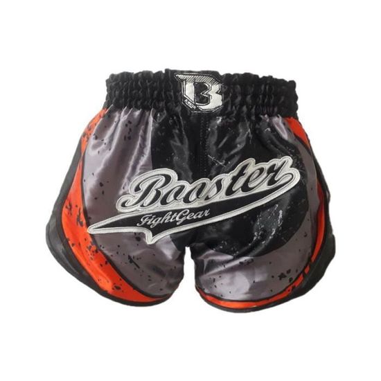 Short de boxe Thaï Booster Fight Gear Vortex 3 - noir/gris/orange - S ...