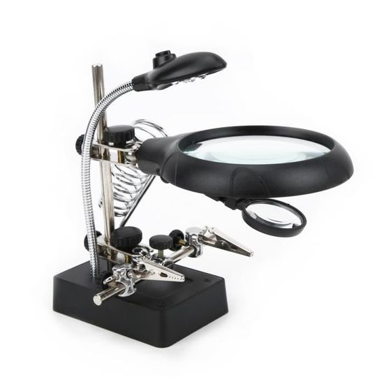 CEN loupe avec support Loupe de bureau trois Multiples lampe LED ...