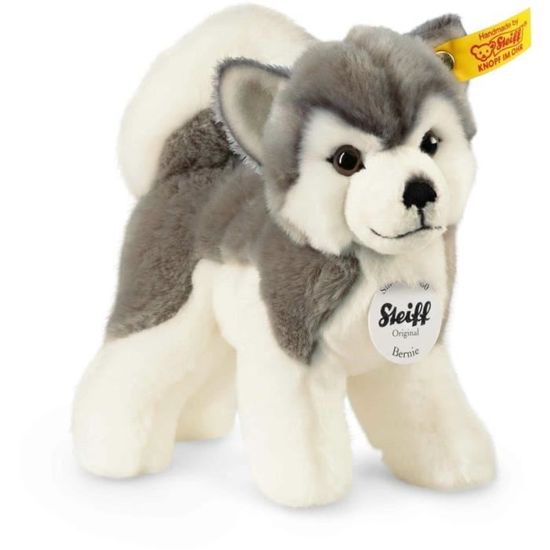 Peluche - STEIFF - Husky Bernie - Gris et blanc - 17 cm de haut ...