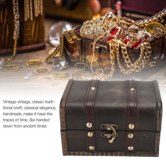 ZER - Rush Hour Grey Vintage Storage Wooden Box Jewelry Necklace ...