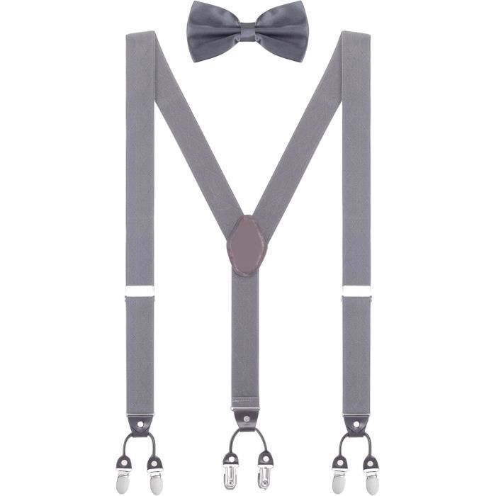 Forme 6 Pinces 3.5cm Largeur Bretelles pour Hommes Longueur Réglable ...