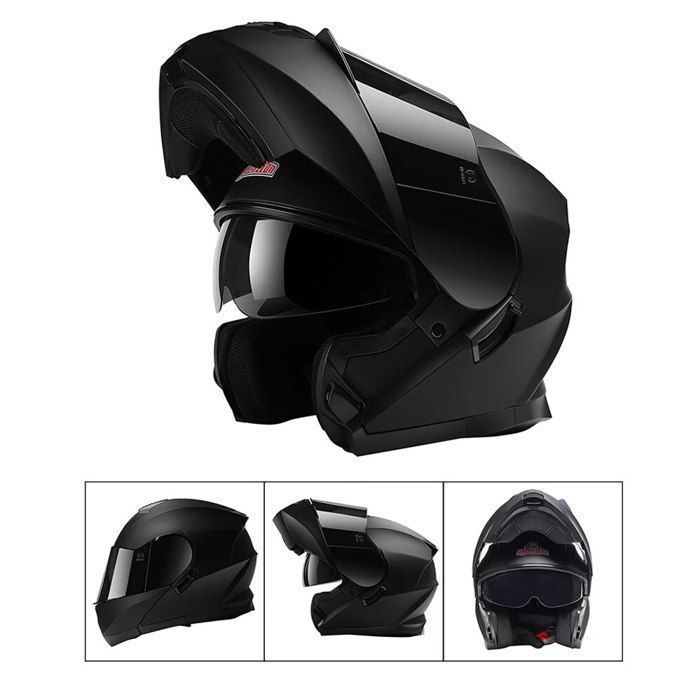 Casque de course intégral unisexe,casque modulaire ouvert pour moto ...