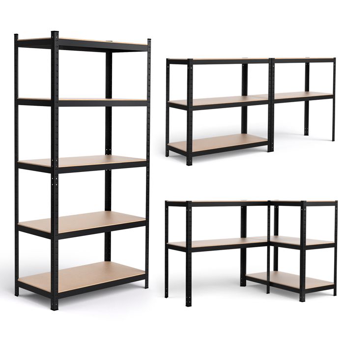 COSTWAY Étagère de Rangement à 5 Niveaux pour Garage, Étagère Ajustable ...