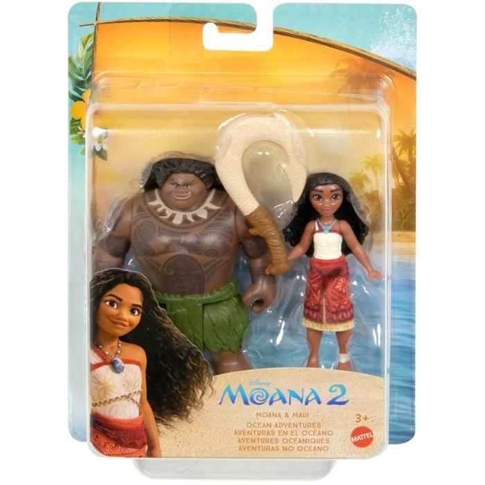 Mattel figurine de jeu Moana et Maui - Jouet d'aventure Disney Moana 2 ...