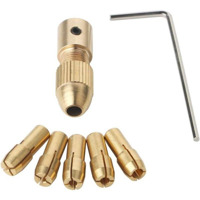 7 pcs Petit mandrin de foret électrique avec clé Allen, Foret ...