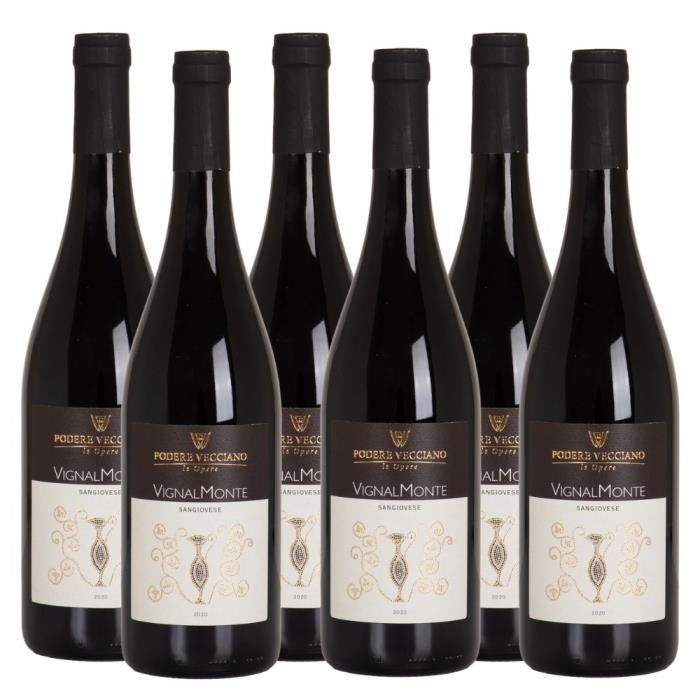 6 bouteilles de Vin Rouge Biologique Romagna DOC Sangiovese Superiore ...