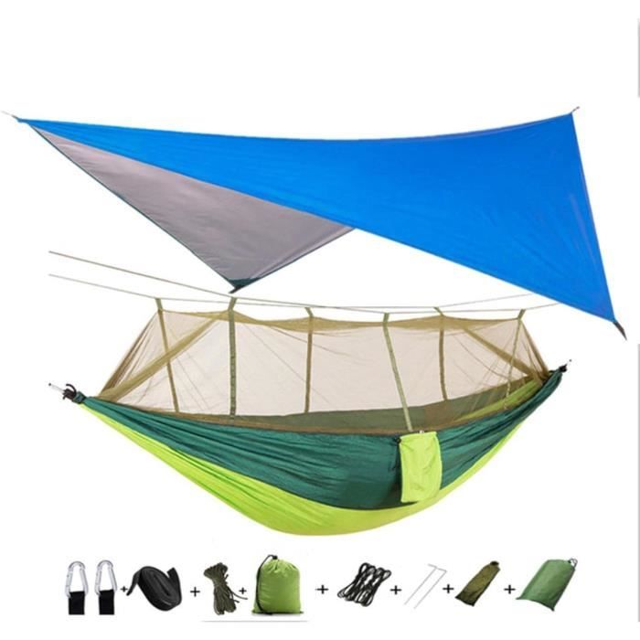 Moustiquaire Extérieure Parachute Hamac De Camping Portable Avec Bâche ...