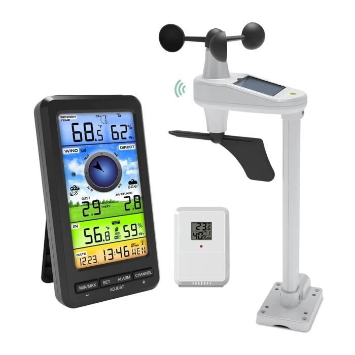 Stations Météo, Station Météo Numérique Wifi Professionnelle Avec Écran ...