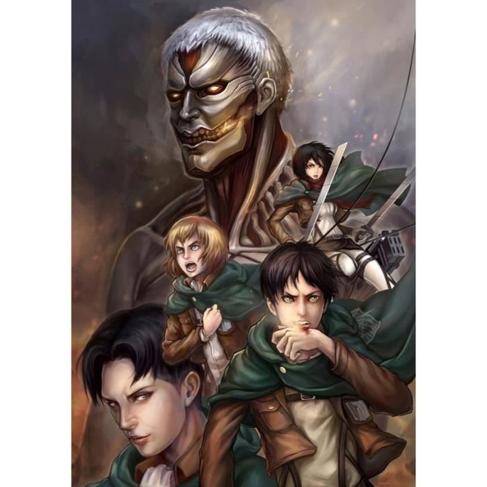 KQKQ-158 Attack On Titan, Diy Diamond Painting Kit Crystal Embroidery ...