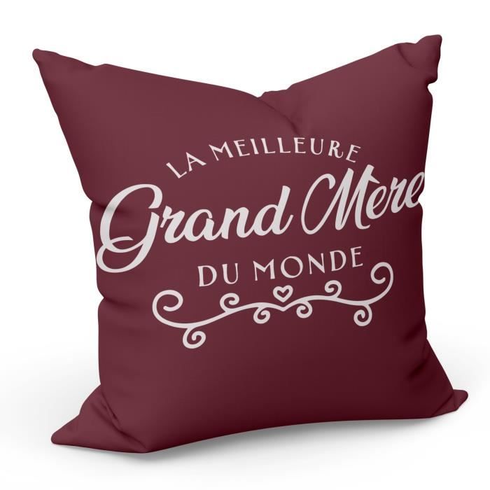 Housse de coussin - FABULOUS - Grand Mère du Monde - Rouge - 40x40cm ...