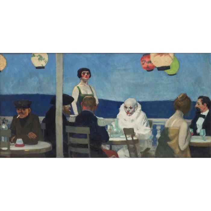 Affiche Décoration Murale - Mime Clown - Edward Hopper - 42cm x 85cm ...