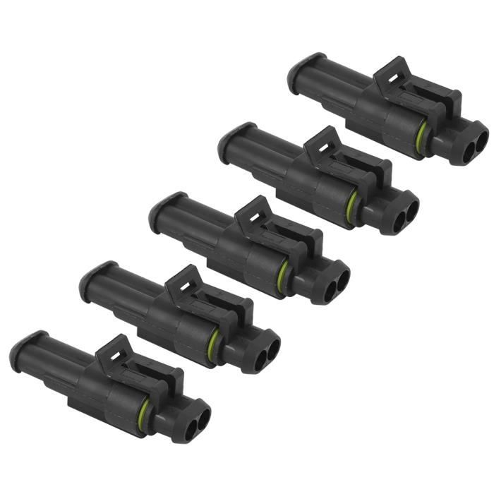 LAN Prise De Connecteur Automatique 10 Sets 2 Pin Car Electrical Wire ...