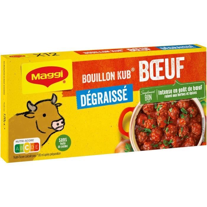 LOT DE 2 - MAGGI - Bouillon Kub Bœuf Dégraissé - Bouillons - boite de ...