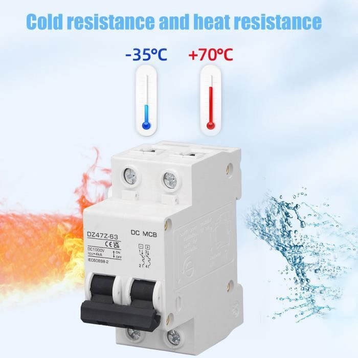 Disjoncteur CC MINIFINKER DZ47Z 63 - Protection contre les surcharges - Magneto-thermique - 63A ...