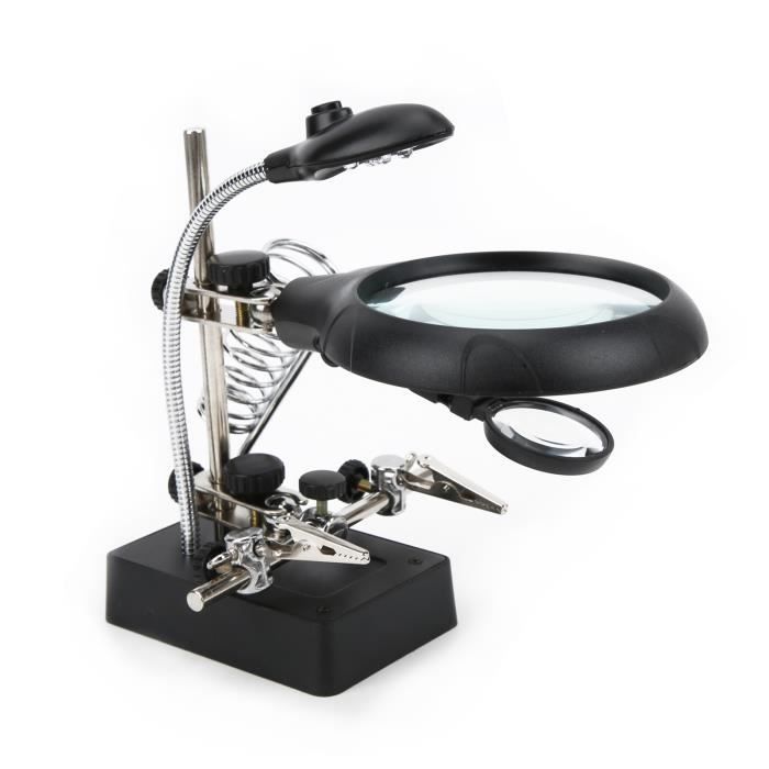 CEN loupe avec support Loupe de bureau trois Multiples lampe LED ...