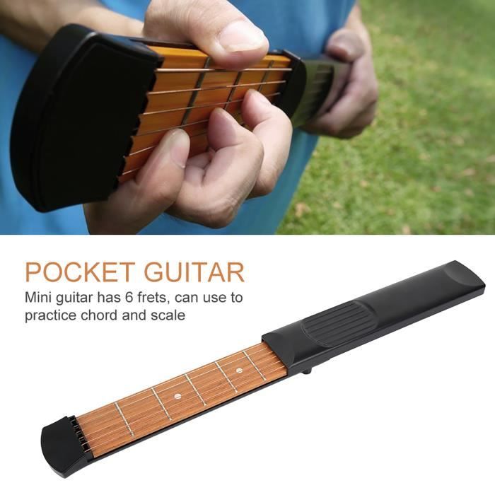 SALALIS-Guitar Chord Trainer Portable Mini 6 Fret Guitar Practice Hands ...