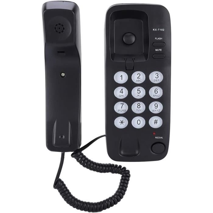 Téléphone, Téléphone Fixe Mural, Support Mural Et Place Sur Le Bureau ...
