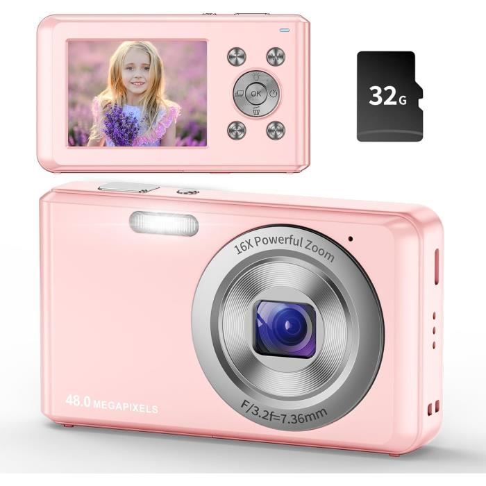 Appareil Photo Compact, Hd 1080P Avec Carte Mémoire 32 Go, Appareil ...