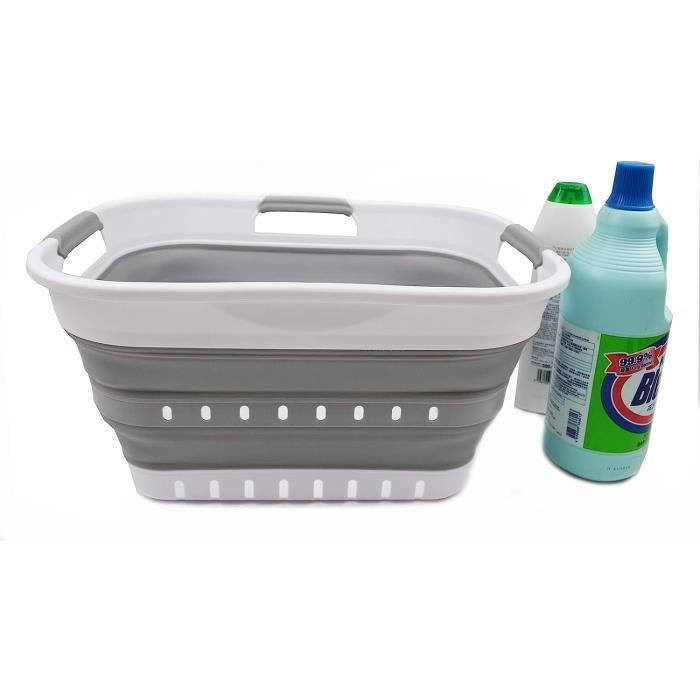 Mini Panier Pliable En Plastique À 3 Poignées De 19 L – Conteneur De ...