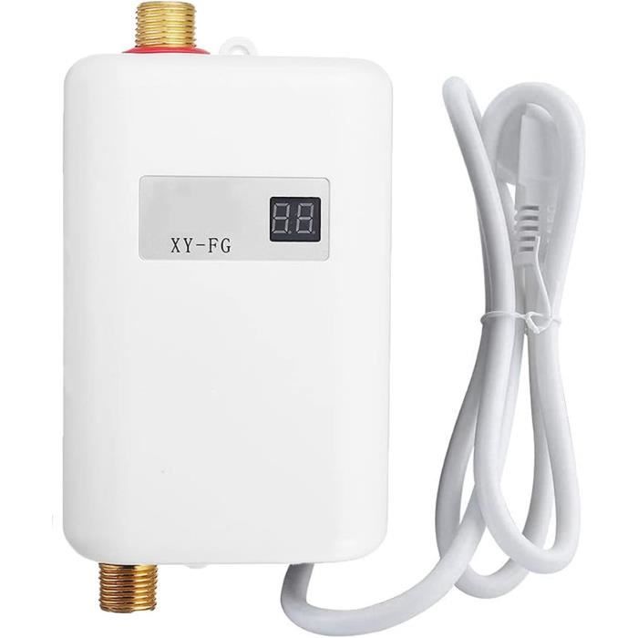 Mini Chauffe-Eau Électrique, Chauffe-Eau Instantané Sans Réservoir De 3000 W Avec Écran Lcd ...