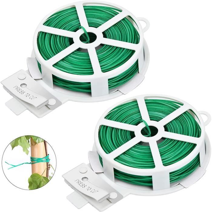 Fil Jardinage Vert 2 Rouleaux (100m par Rouleaux) Cravate Molle de ...
