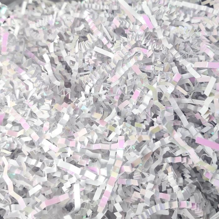 CONFETTIS,white AB-30g packing--Confettis en papier, raphia brillant et ...