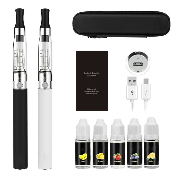 Cigarettes Vapoteur Electronique Starter Kit 2 Pcs Vape Avec E Liquide ...