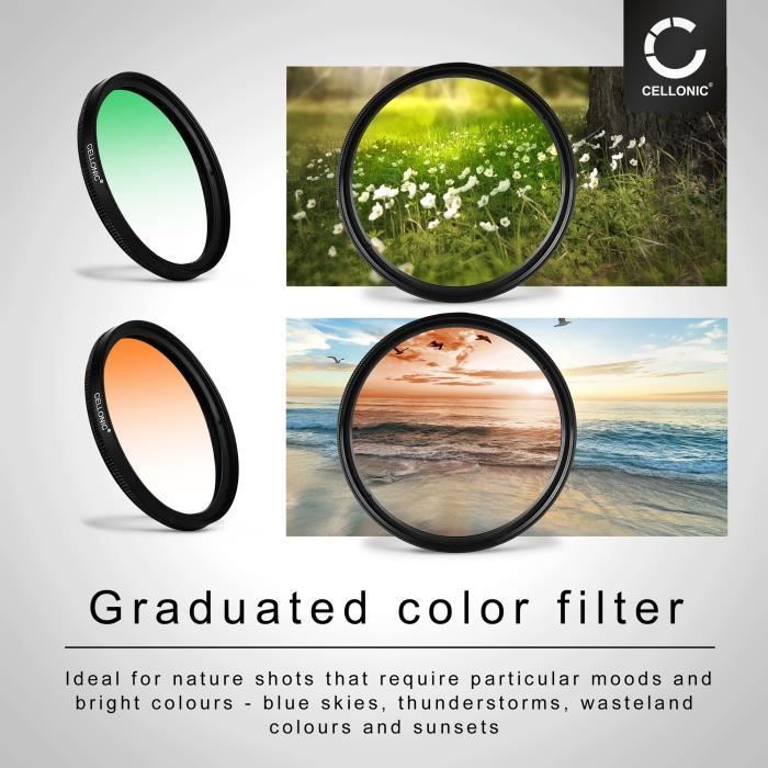 Filtre gradient couleur Orange pour Panasonic Leica / Lumix Ø 62mm ...