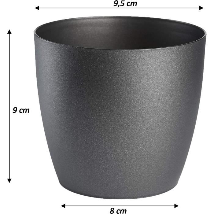 Pot De Fleurs, Pot De Plantes En Plastique, Lot De 2, Forme Ronde ...