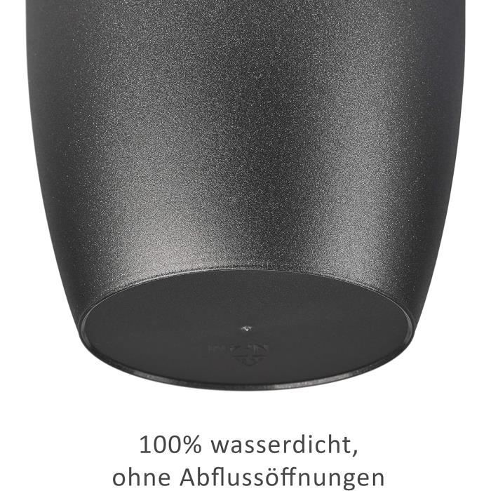 Pot De Fleurs, Pot De Plantes En Plastique, Lot De 2, Forme Ronde ...