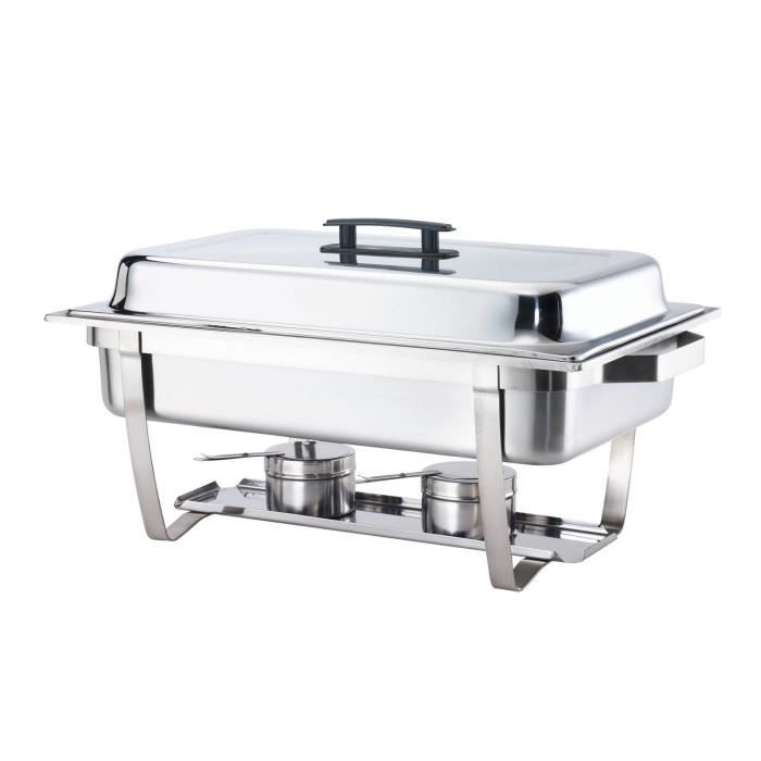 Bc-elec - F433-3-2 Réchaud Chauffe-plats 1x GN1-2 + 2x GN1-4 bain marie avec couvercle ...