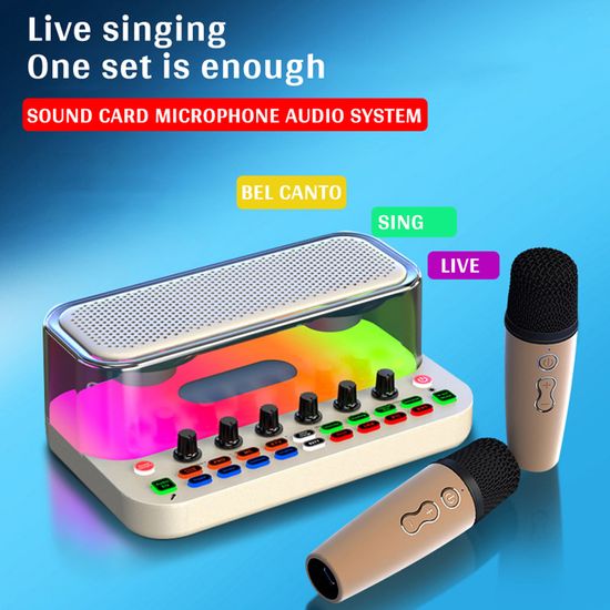 Kit podcasting complet, carte son live, 2 micros sans fil, effets ...