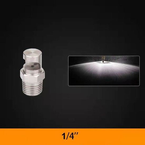 PULVERISATEUR,1 of 4 inch--Buse de ventilateur plat grand angle dévié, en acier inoxydable, pour ...