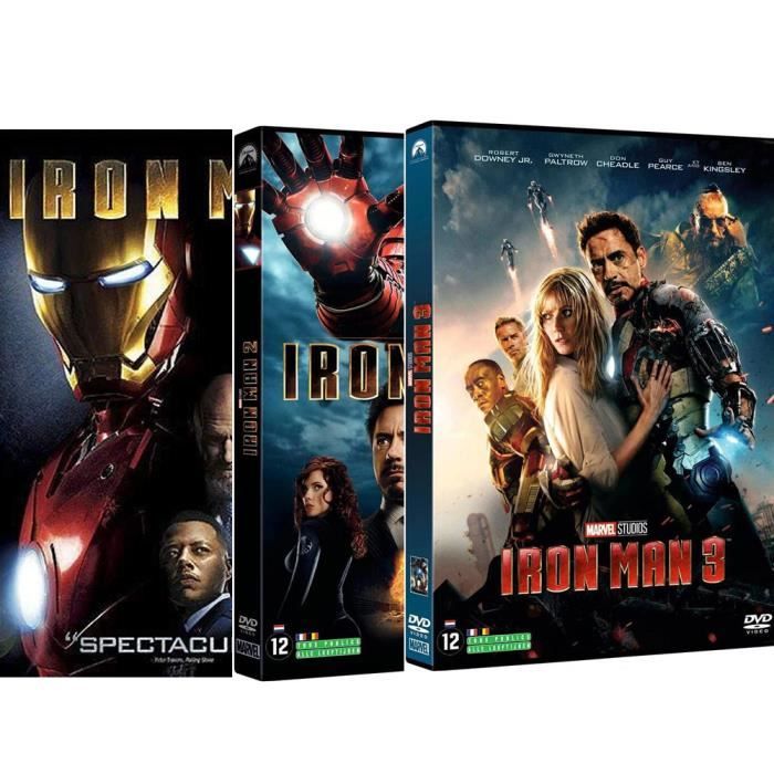 DVD Iron Man : Collection de 3 films (Iron man + Iron Man 2 + Iron Man ...