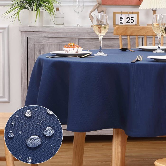 Nappe Ronde Bleu Imperméable pour Utilisation en Plein Air - Z6374 ...